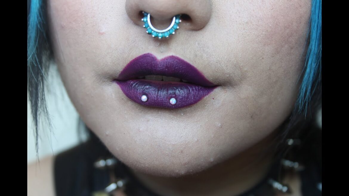 Horizontal Lip Piercing Jewelry, Pain, Scar and Pictures - American Celiac