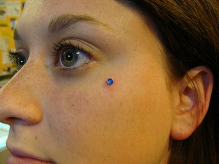 Cheek Piercing – Dermal, Dimple, Cheekbone, Pictures, Jewelry, Scars ...